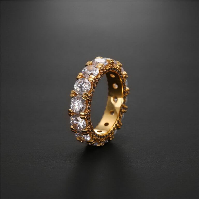 CZ Bling Hip Hop Ring - Colorful